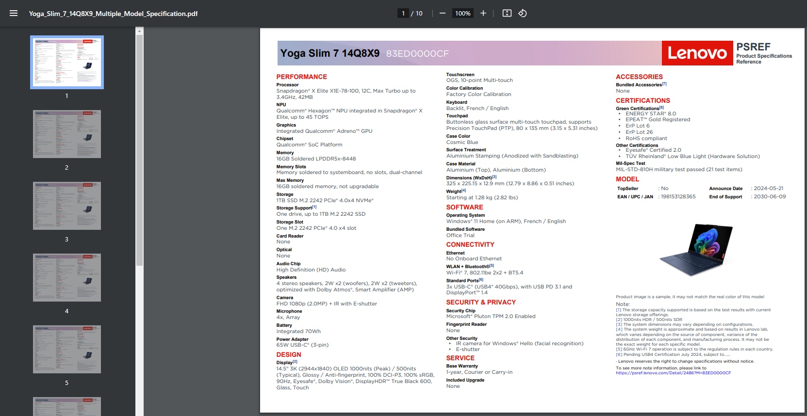 Product Specifications Reference (PSREF) FAQ
